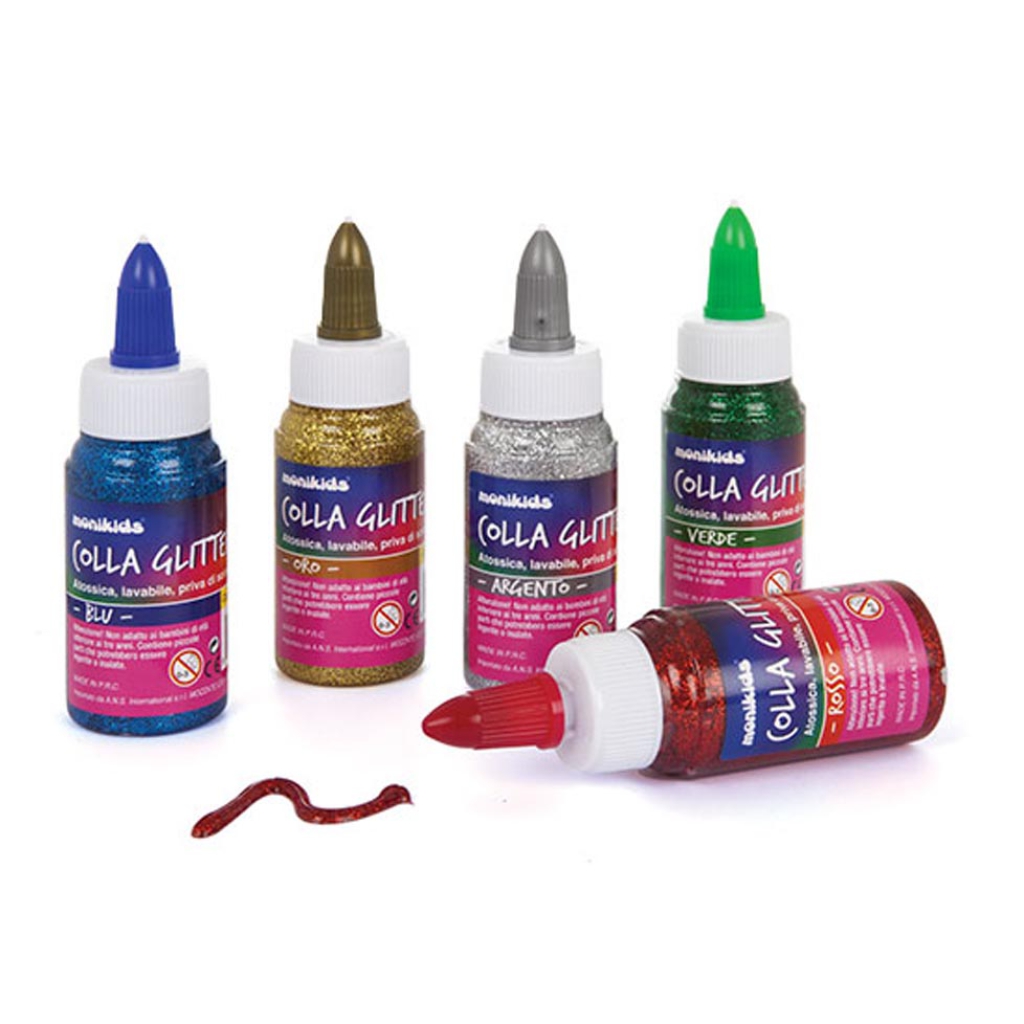 COLLA GLITTER 50ML 12PZ COLORI ASSORTITI: vendita ingrosso con consegna ...